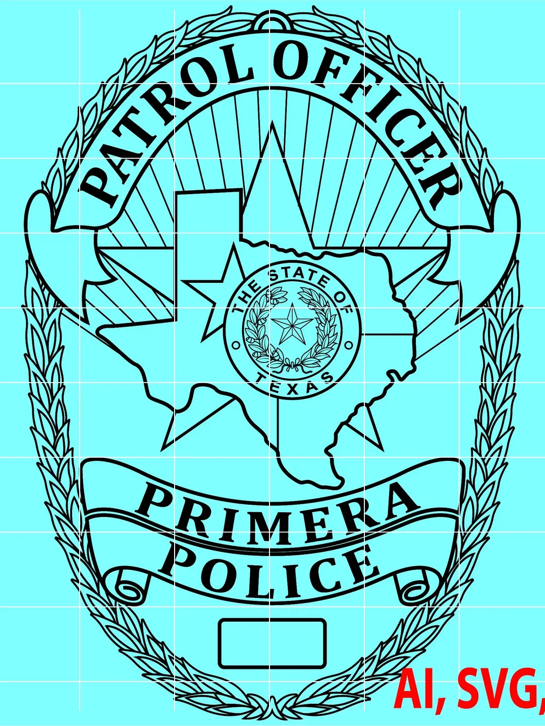 Police Badge, State of Texas Unthsc Police Badge, Logo, Seal, Custom ...
