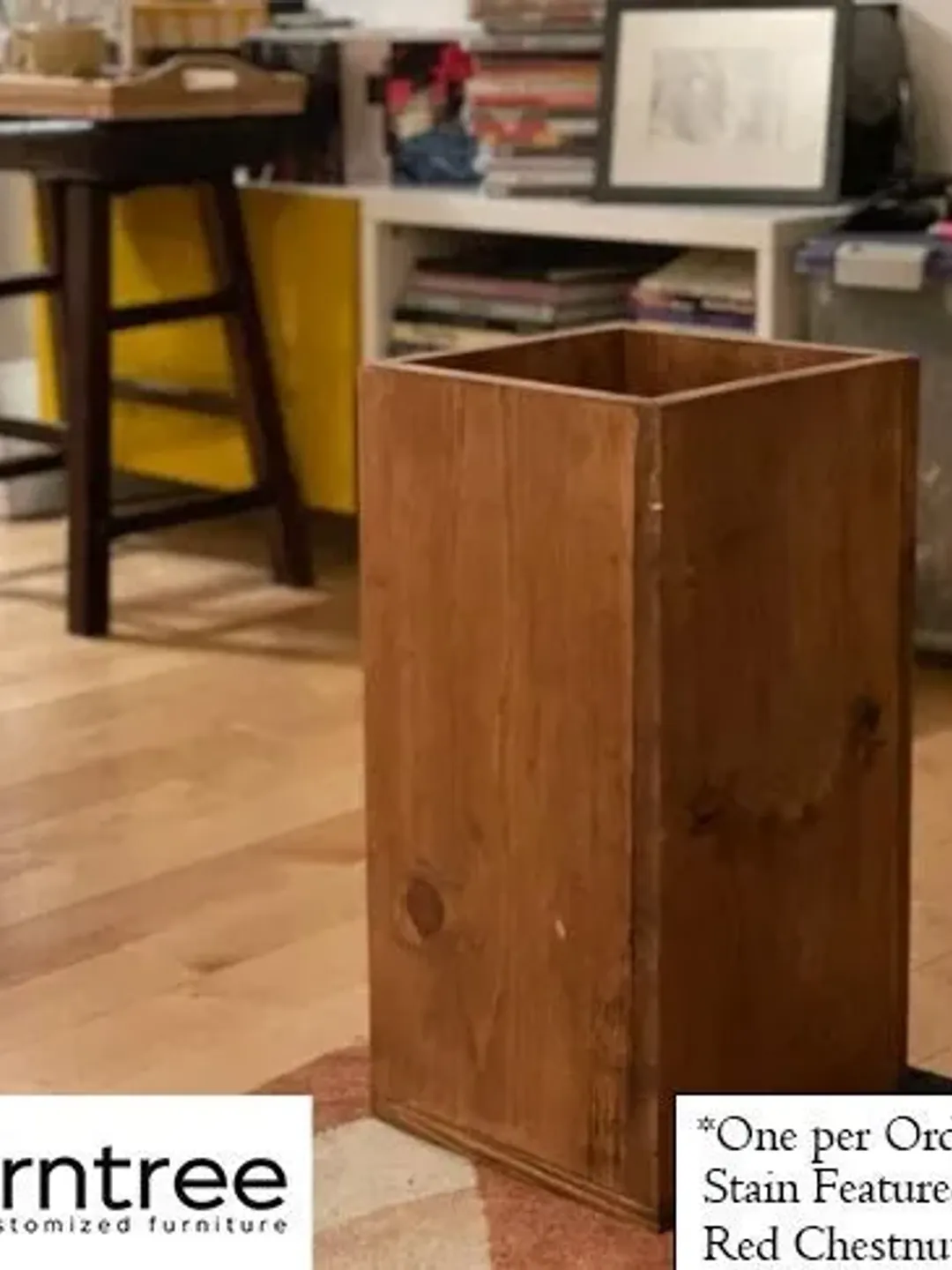Handmade Recycled Solid 3/4" Wood Waste-Bin | Trash Bin | Trash Can ...