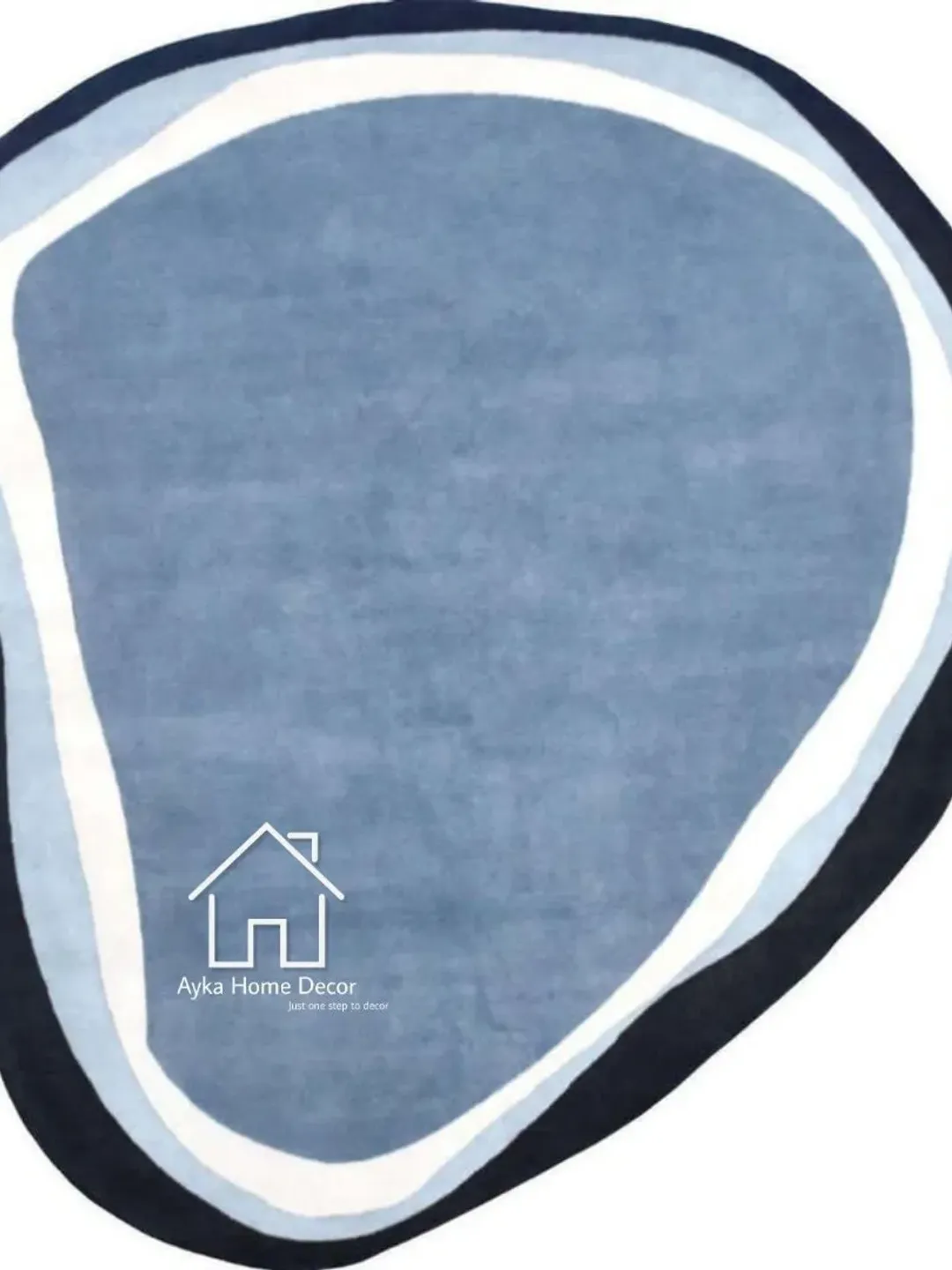 Irregular kidney shape rug with beautiful look Hand tufted 100% pure ...
