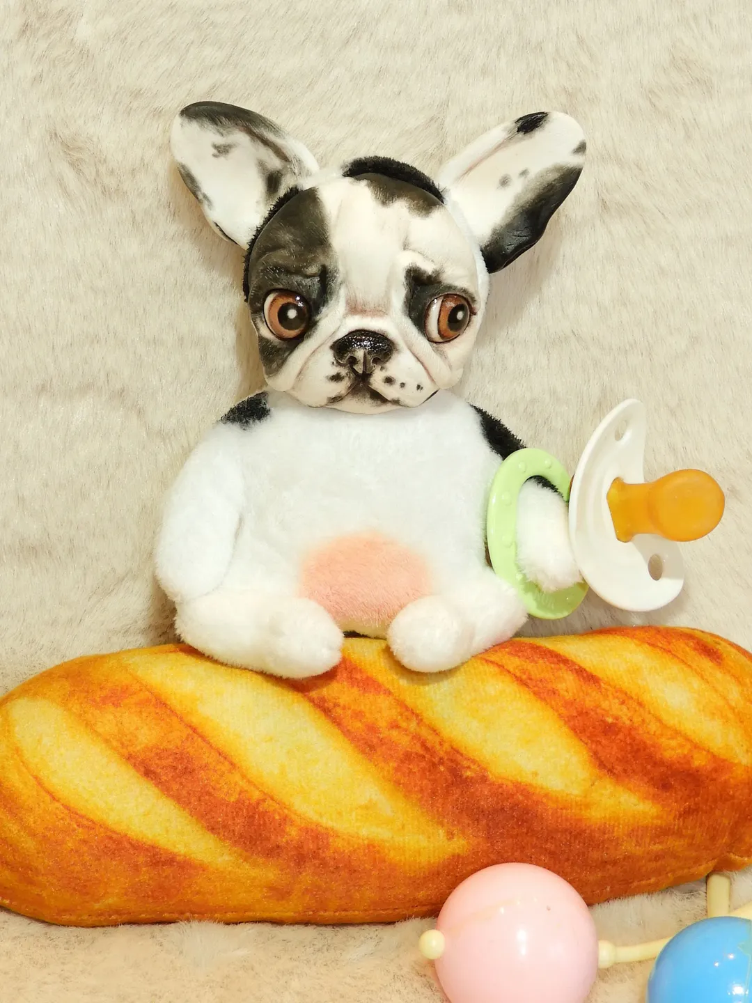 French bulldog, toy, teddy bulldog, plush dog, little bulldog, one of a ...