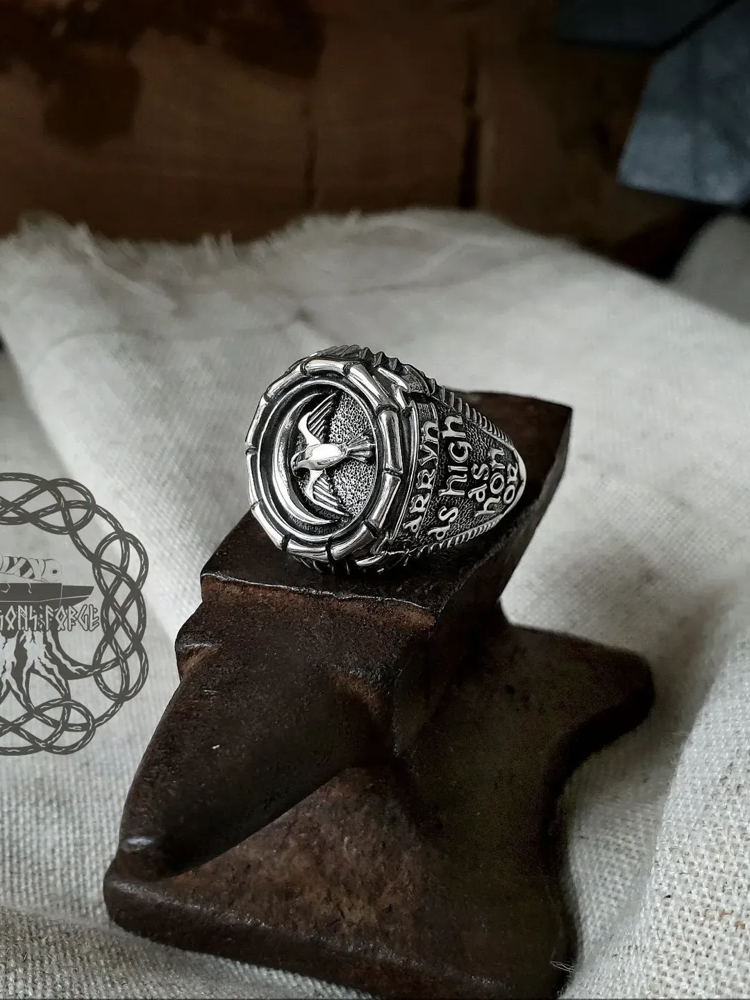 House Stark Ring, Sterling Silver Wolf Ring, Game of Thrones Cosplay ...