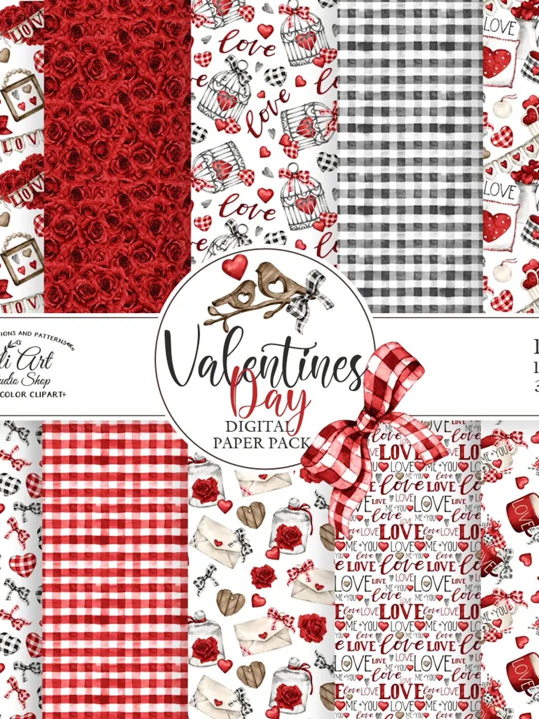 Download Seamless Patterns. Valentine's Day. Digital Paper Pack. Love ...
