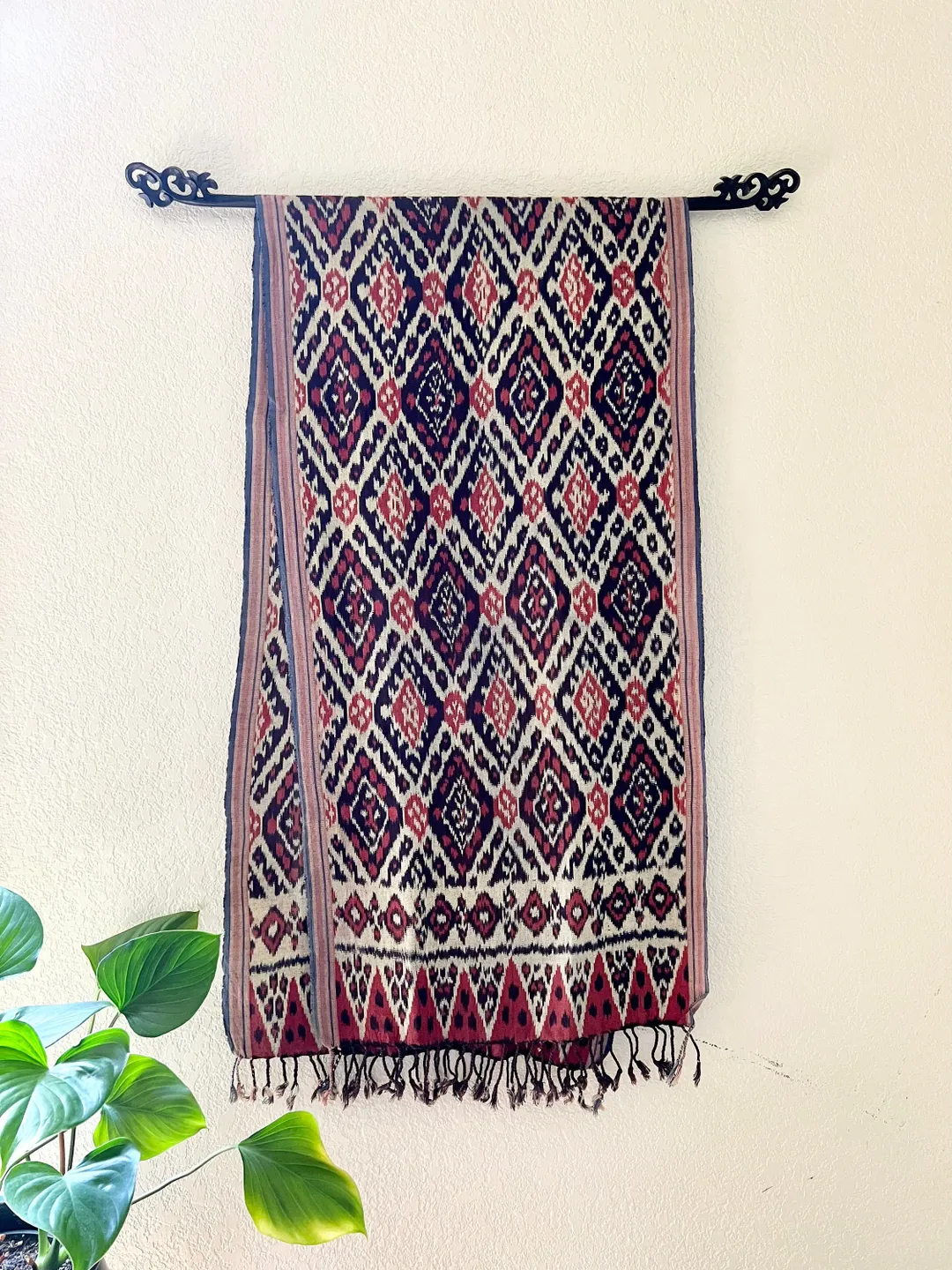 Handmade Ikat Tapestry | Handwoven Ikat Scarf | Bohemian Home Decor ...