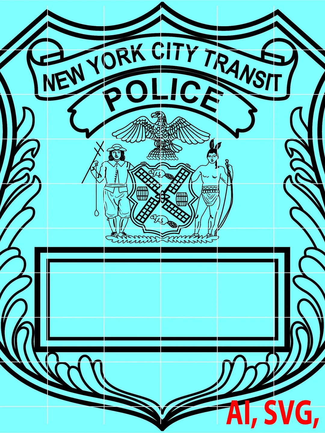 New York City Transit Police Badge, Logo, Seal, Custom, Ai, Vector, SVG ...