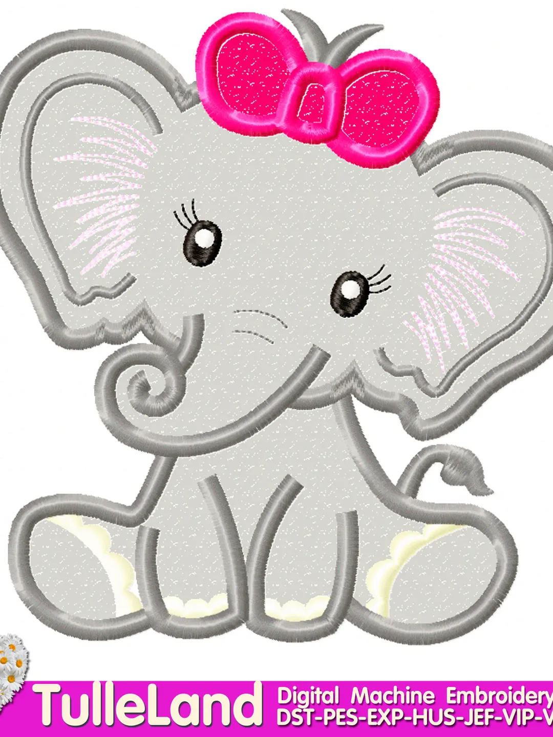 Elephant embroidery file Machine embroidery designs elephant Silhouette ...