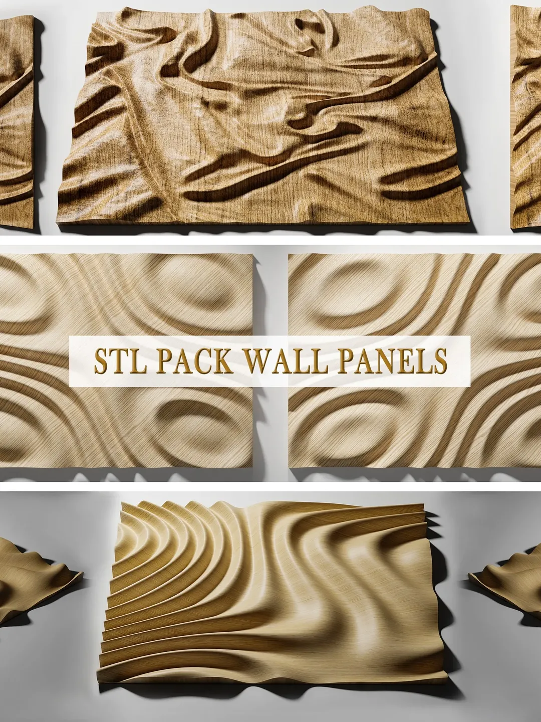 Abstract wall art CNC router files. 3d wall art Arctic waters. laser ...