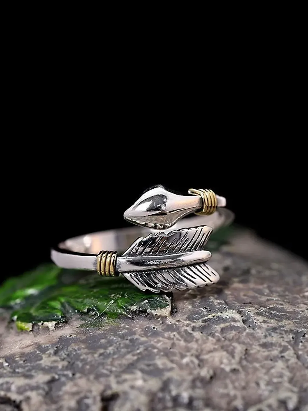 PDF tutorial - Beaded Open Arrow ring