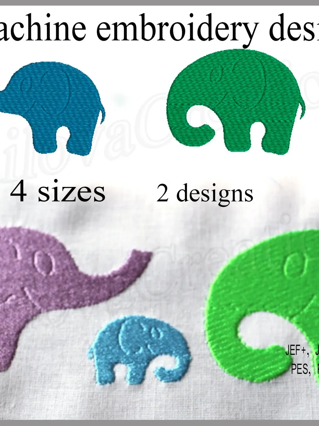 Elephant embroidery file Machine embroidery designs elephant Silhouette ...