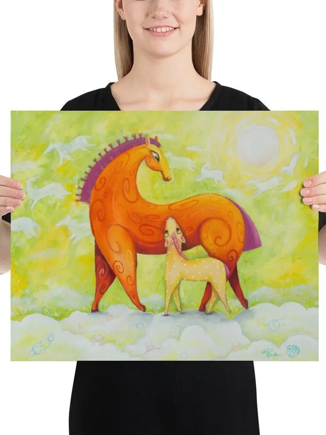 Horse oil original painting