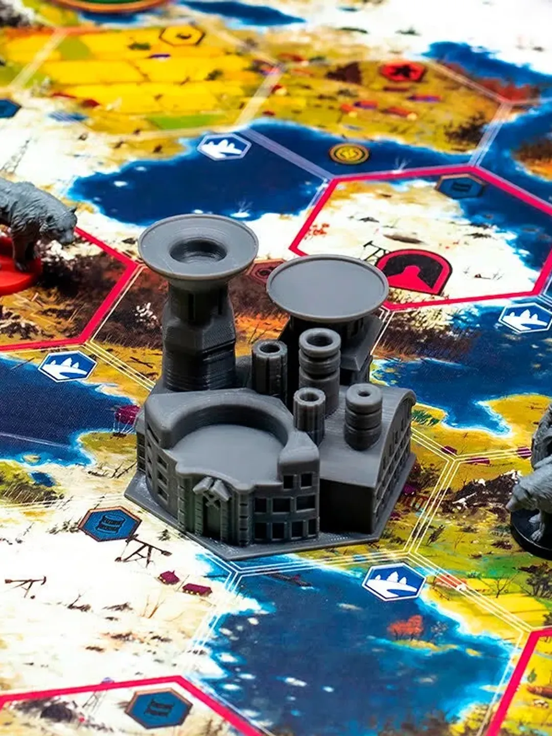 Scythe compatible Factory - Board Game Accessories Upgrade 3D Printed