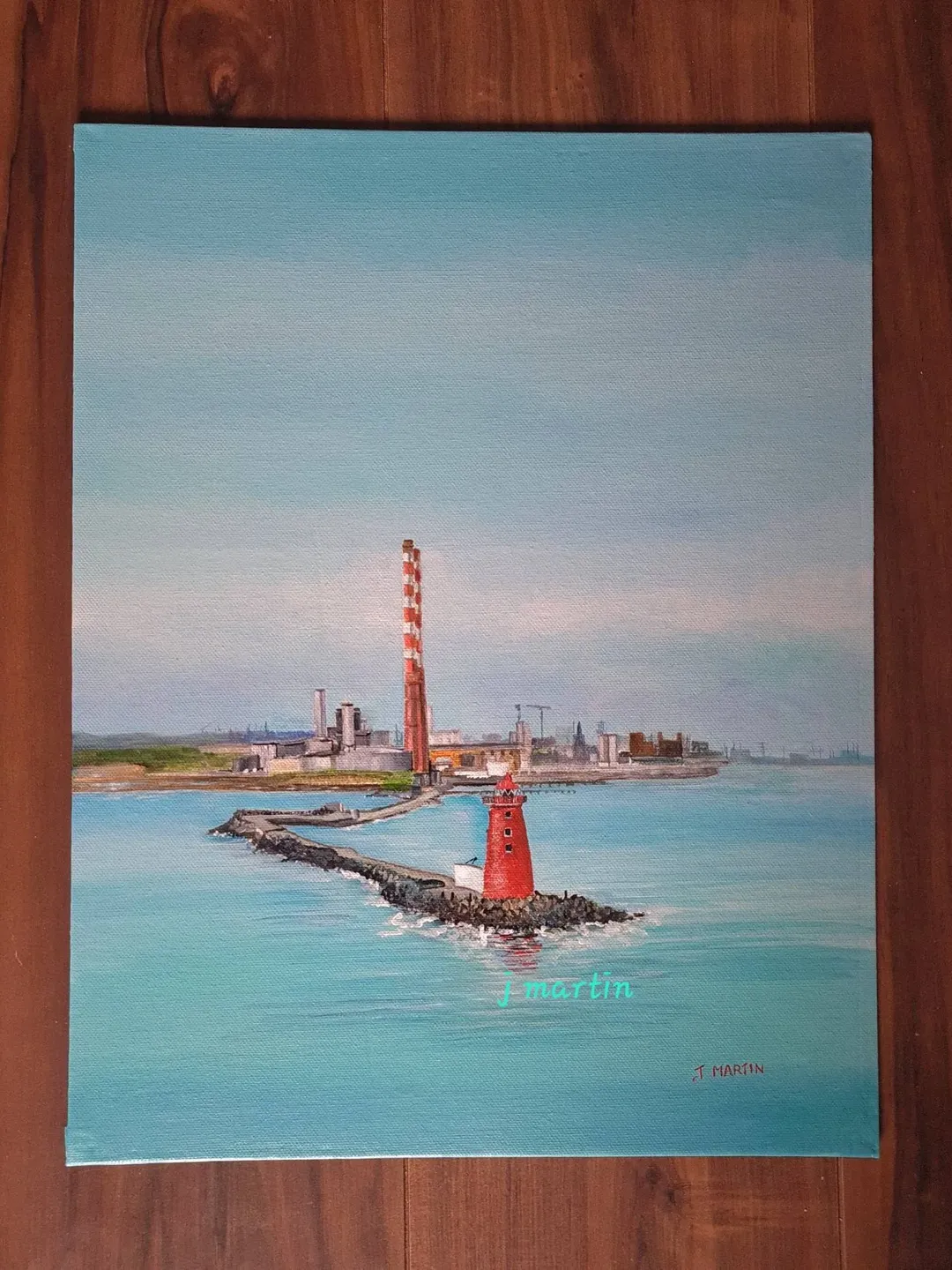 View of The Poolbeg Chimneys & Poolbeg Lighthouse, Ringsend, Dublin ...