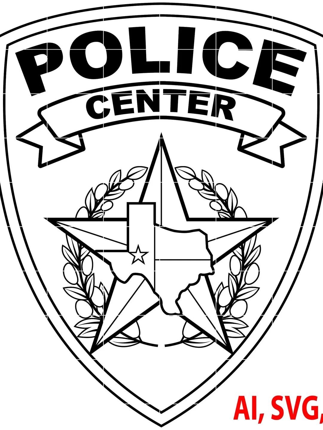 Police Badge, State of Texas Unthsc Police Badge, Logo, Seal, Custom ...