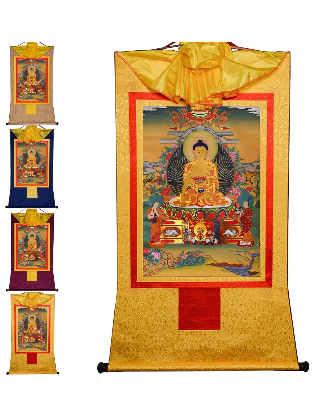 Shakyamuni Thangka Brocade,Gautama Buddha,Tibetan Buddhist Tapestry ...