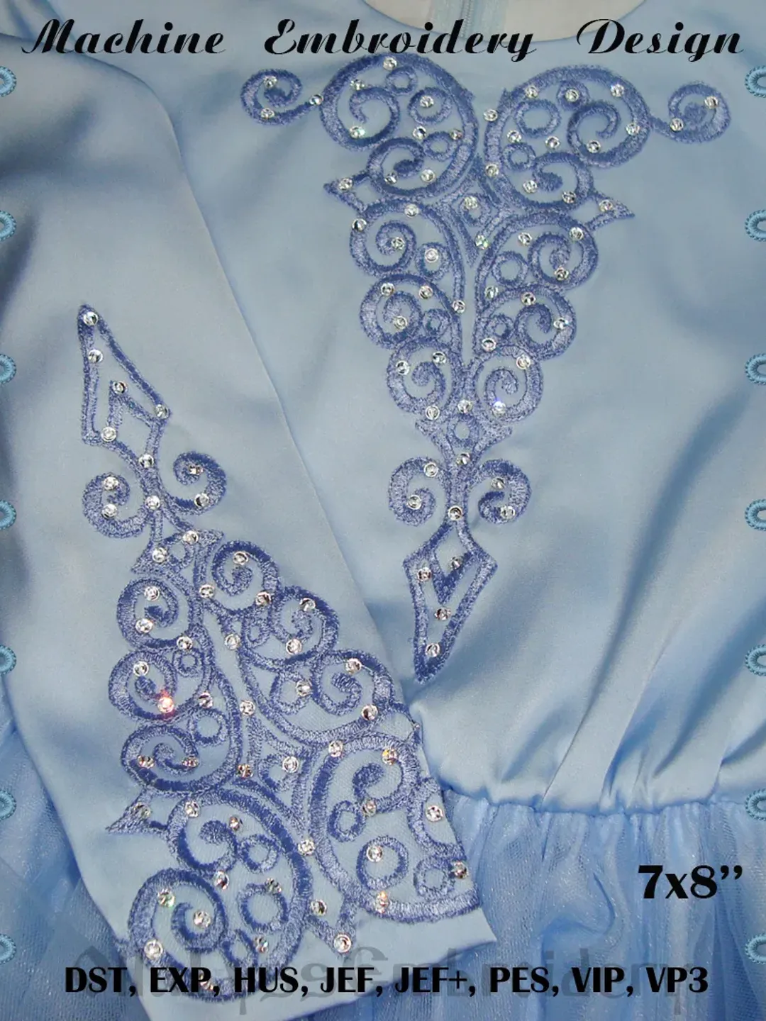 Sophisticated Swirls Corner embroidery design