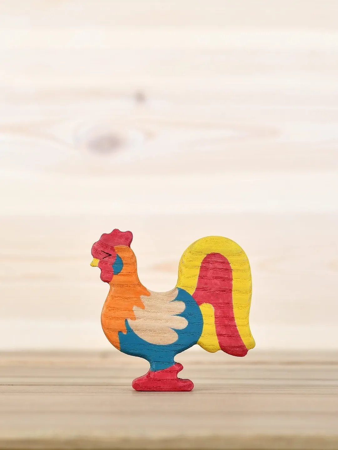 Wooden toy Rooster figurine Barnyard Animals