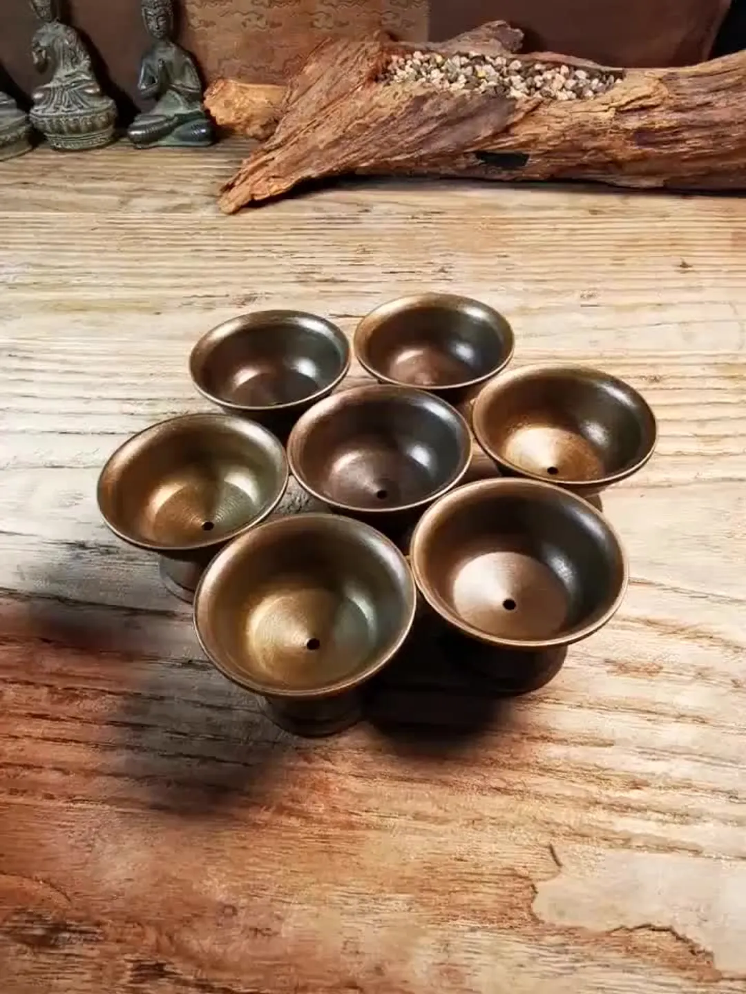 Gandhanra Handmade Tibetan Buddhist Offering Butter Lamps,Made of Red ...