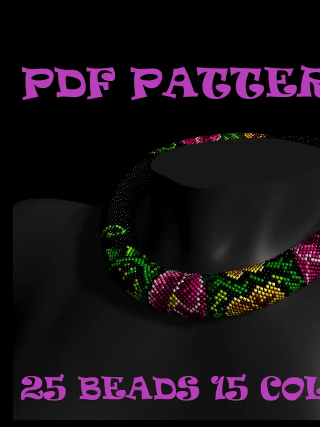 PDF Bead Crochet Pattern , Pattern for Necklace and Bracelet bead crochet