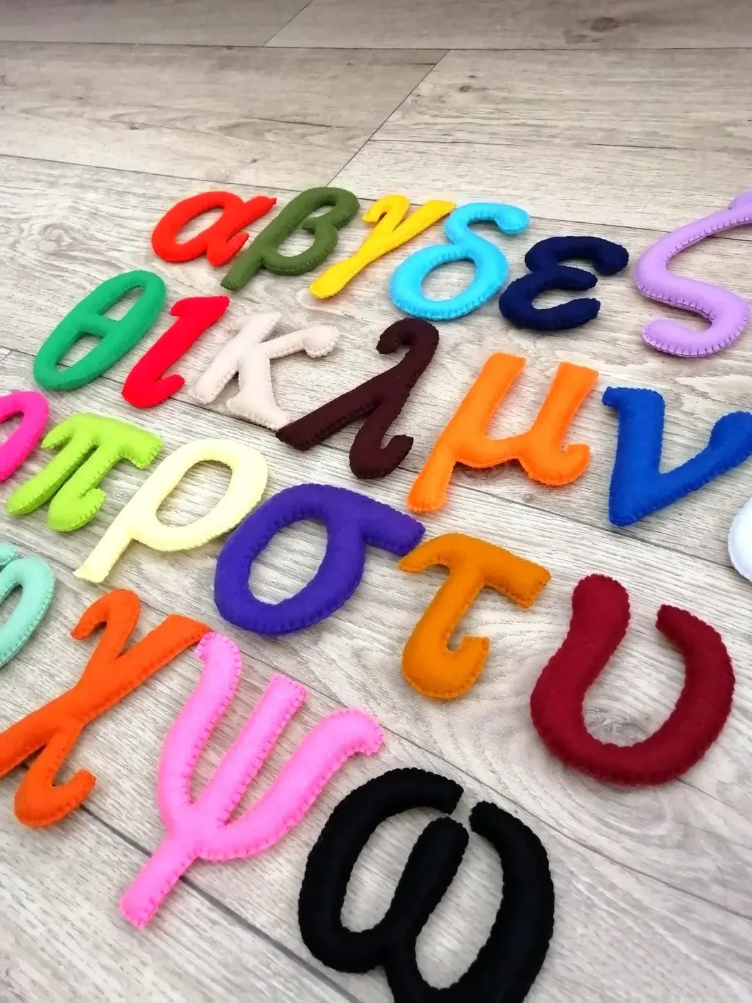 Greek ABC Soft Alphabet Educational Greek alphabet for baby handmade toys