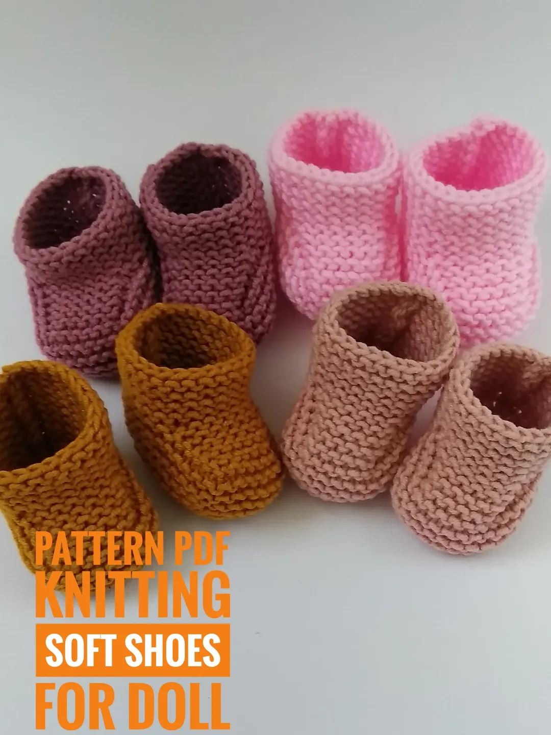 Pattern PDF soft shoes for doll 13-14 inch, tutorial booties doll ...