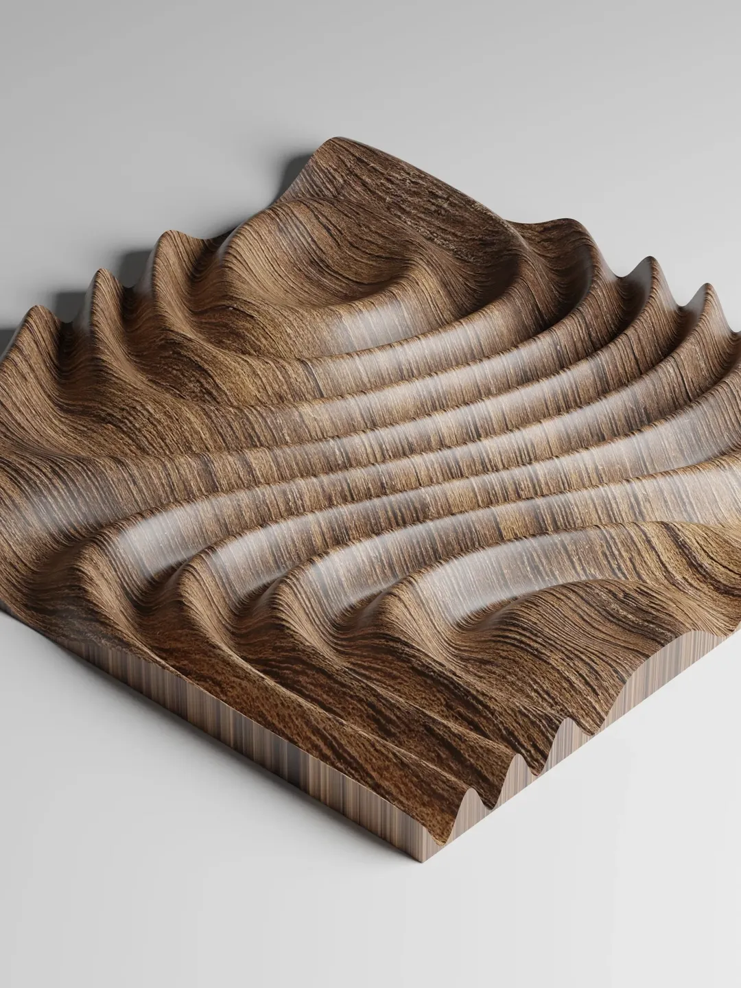 3d STL model, CNC router files for carving or 3D print, wavy panel ...