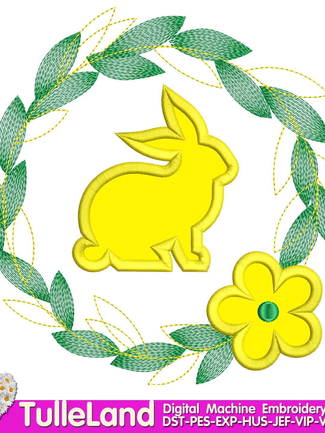 Easter Bunny machine embroidery deisgn