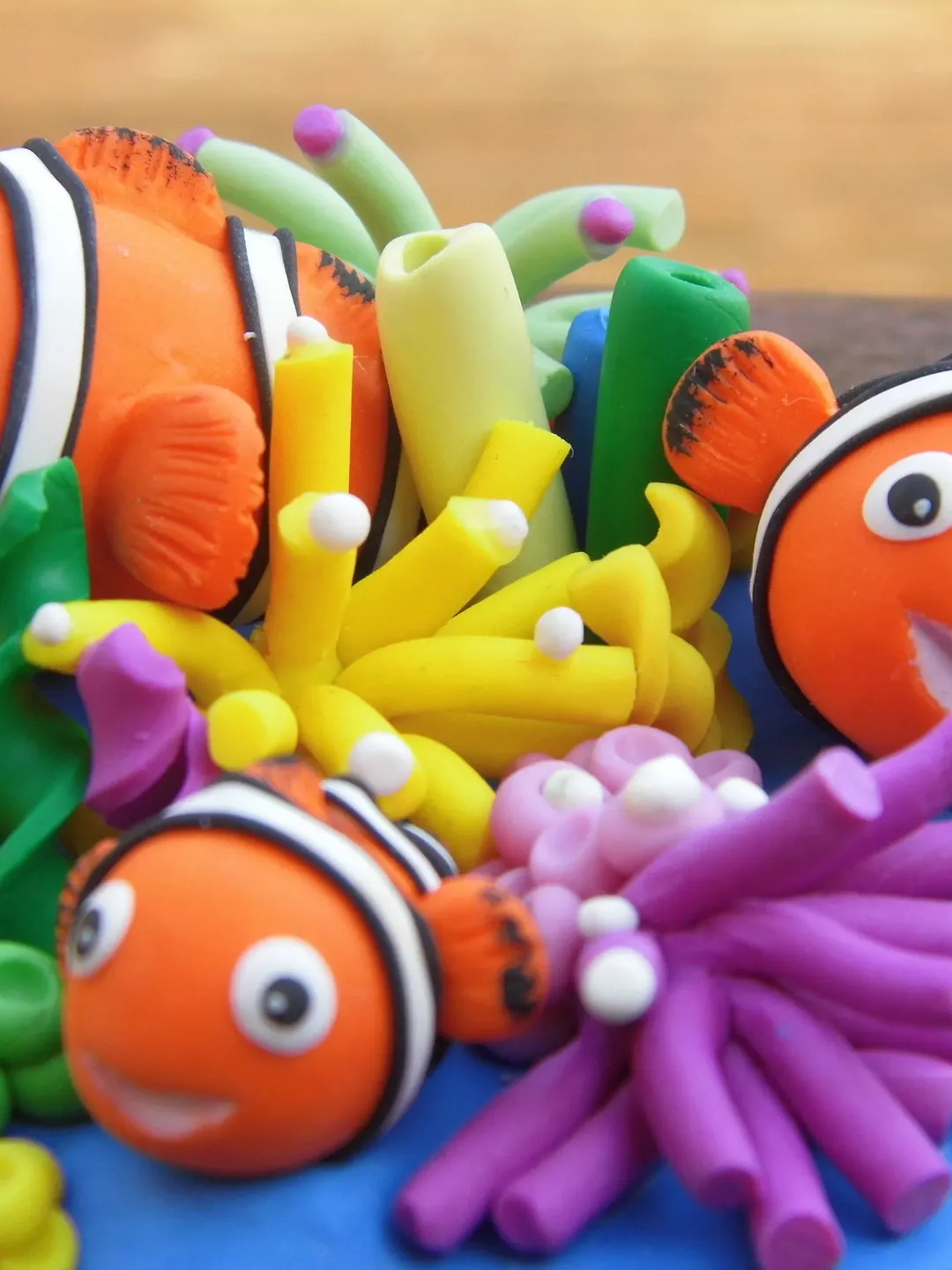 Clownfish cake topper, Clownfish figurine, Birthday cake topper, Sea ...