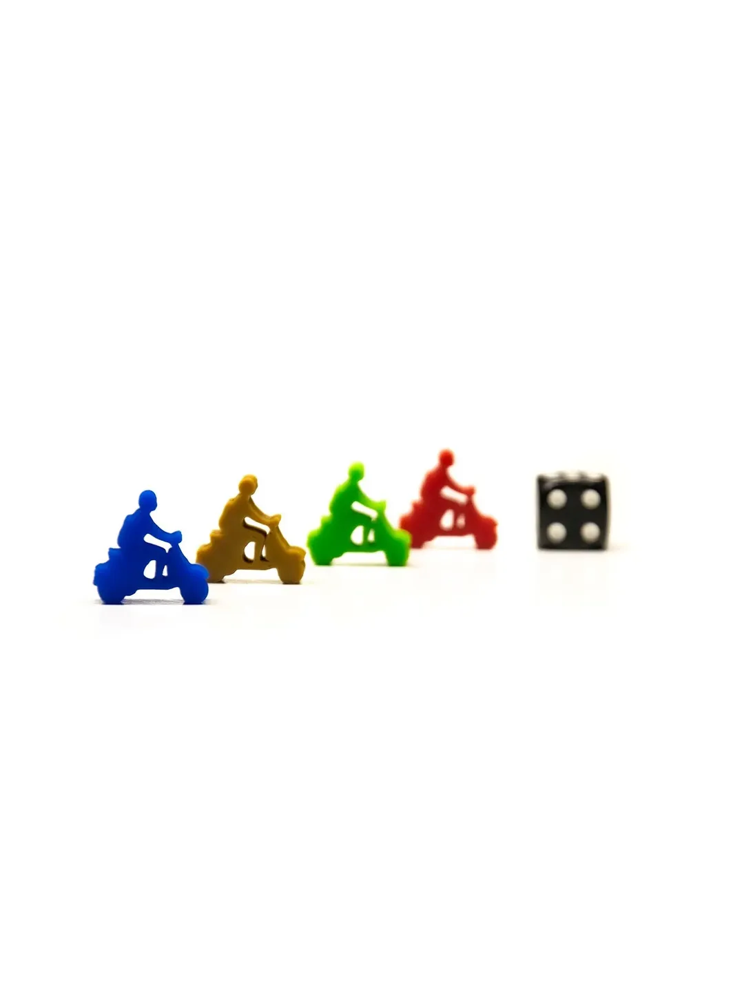 Meeple Motorcycle Vespa Biker - Game Tokens and Board Game Accessories