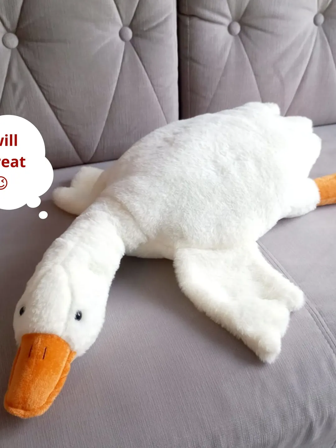 Sewing Pattern for Making a Plush Goose Toy to Hug, Goose Sewing ...