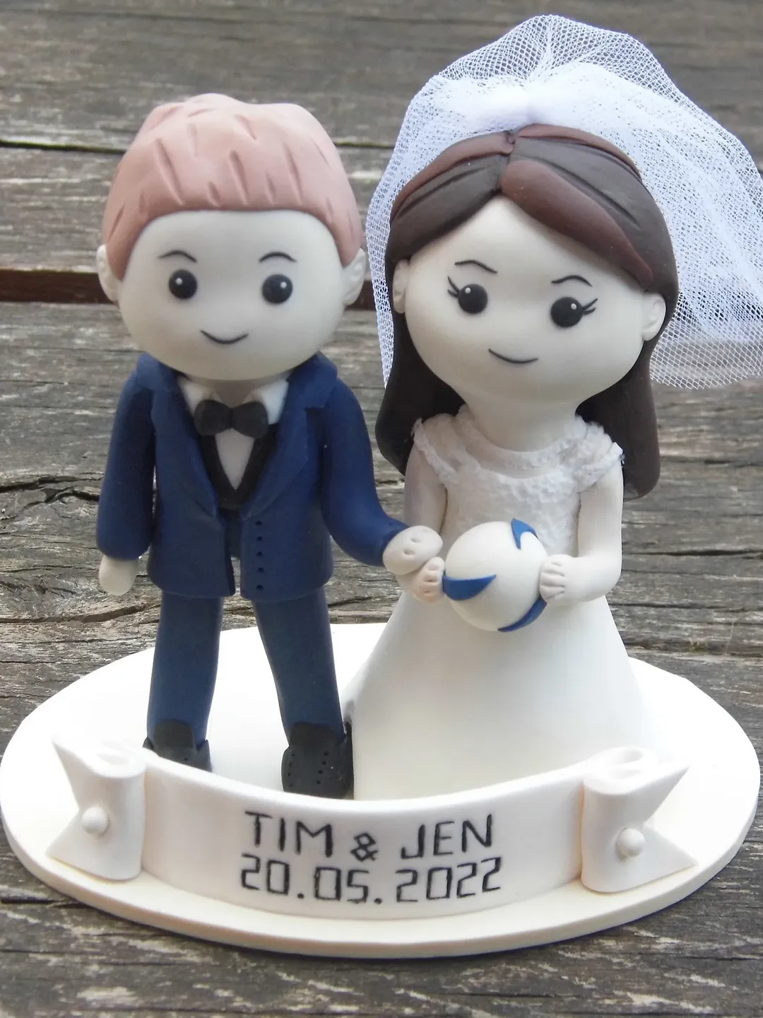 Custom Wedding Cake Topper Figurine, Wedding Cake Topper Bride Groom ...