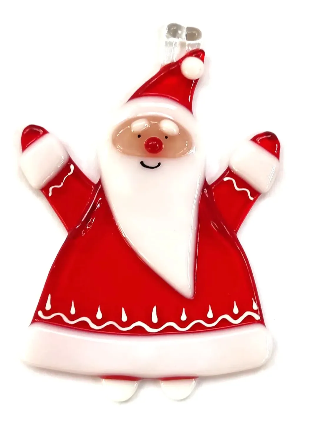 Santa Claus glass trees decoration - window art glass Santa Claus ...