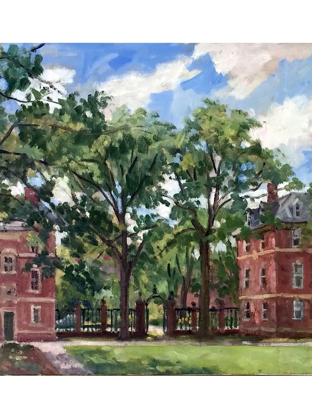 Large Original Williams College Landscape Painting - Summer Sunlight ...