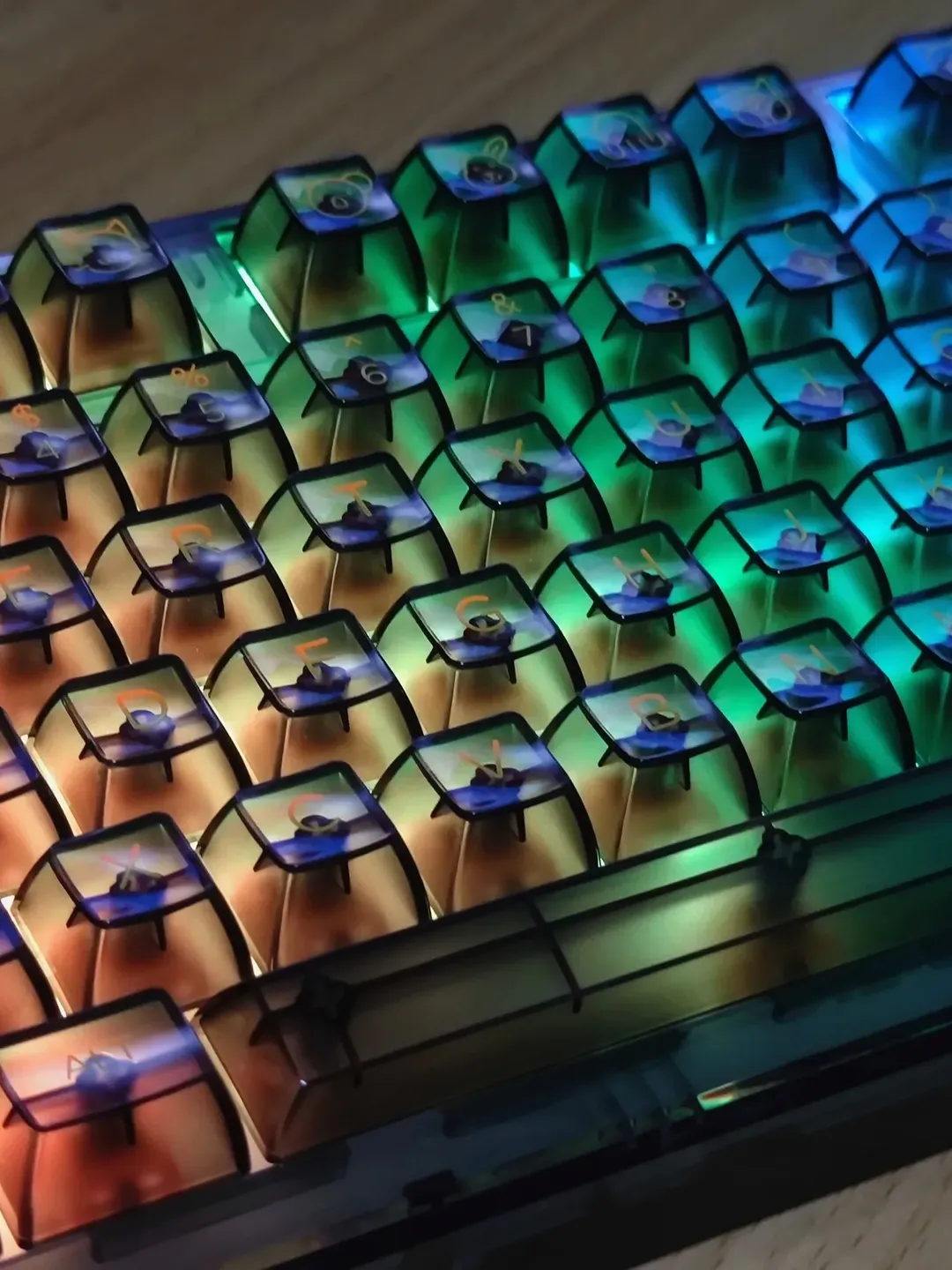 Clear keycap Backlight keycap Transparent keycap Mechanical keyboard ...