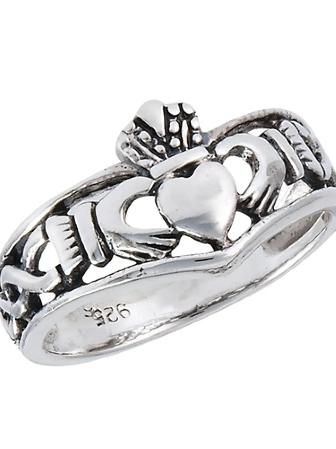 Sterling Silver Claddagh ring for women and Men Irish Wedding Band ...