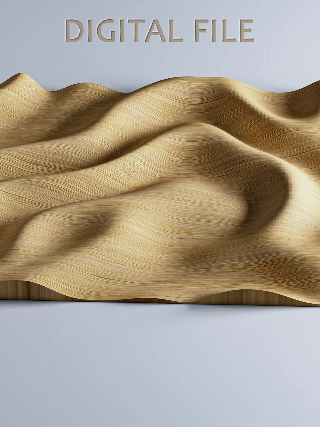 3d STL panel, wavy model for CNC carving or 3D print, VCarve Pro ...