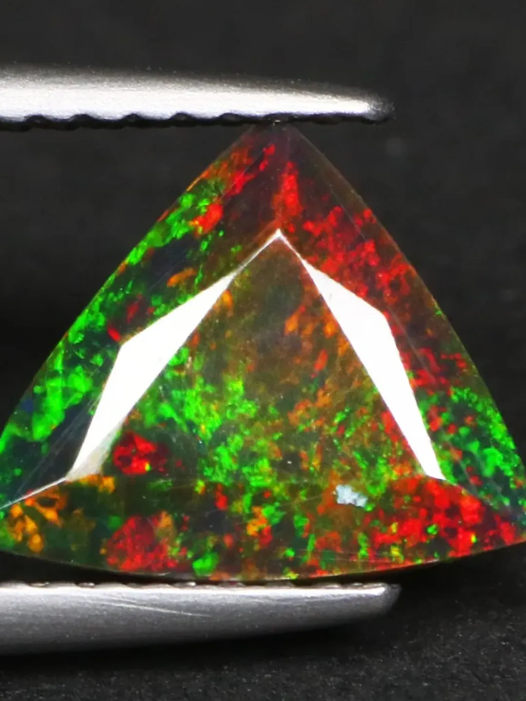 1.07 CT Marvelous 3D Fire Flash Pattern 100 % Natural Welo Black Opal Cut