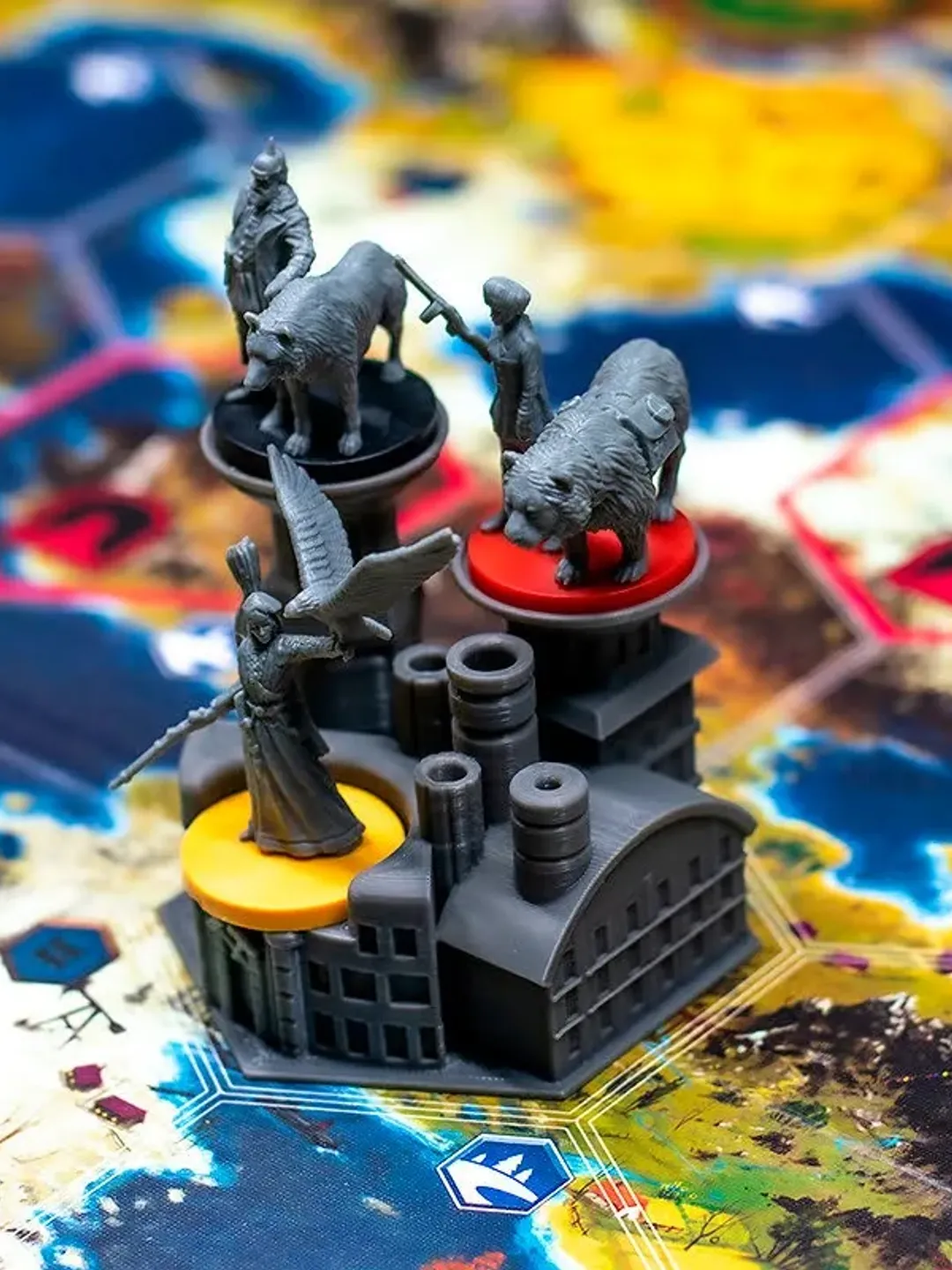 Scythe compatible Factory - Board Game Accessories Upgrade 3D Printed