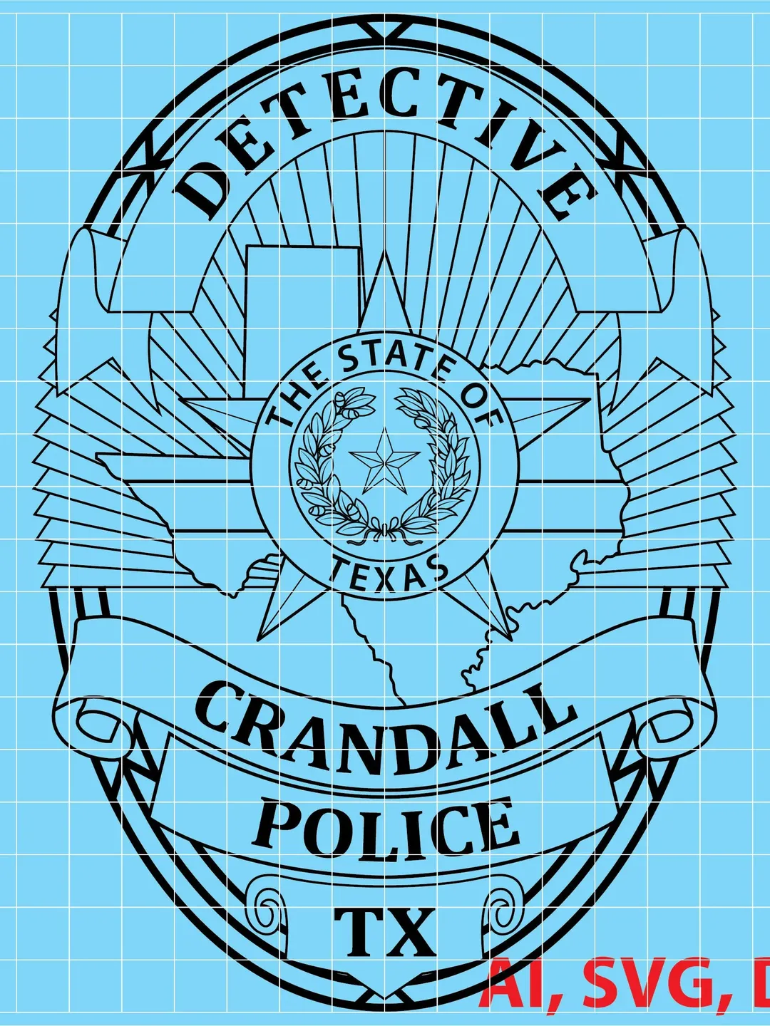 Police Badge, State of Texas Unthsc Police Badge, Logo, Seal, Custom ...