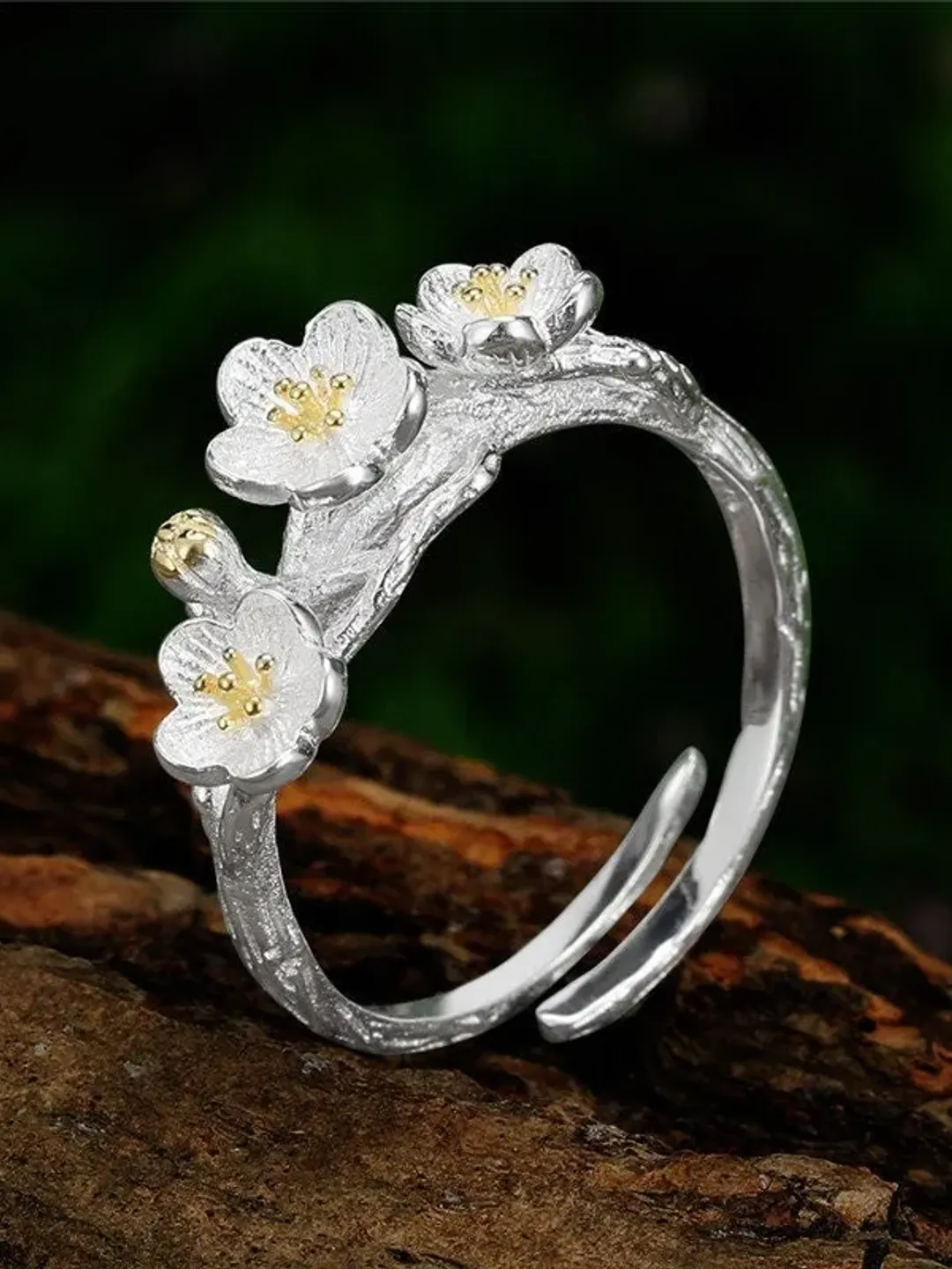 925 Silver Poppy Flower Ring, Poppy Ring, Silver Poppy Ring, Handmade ...