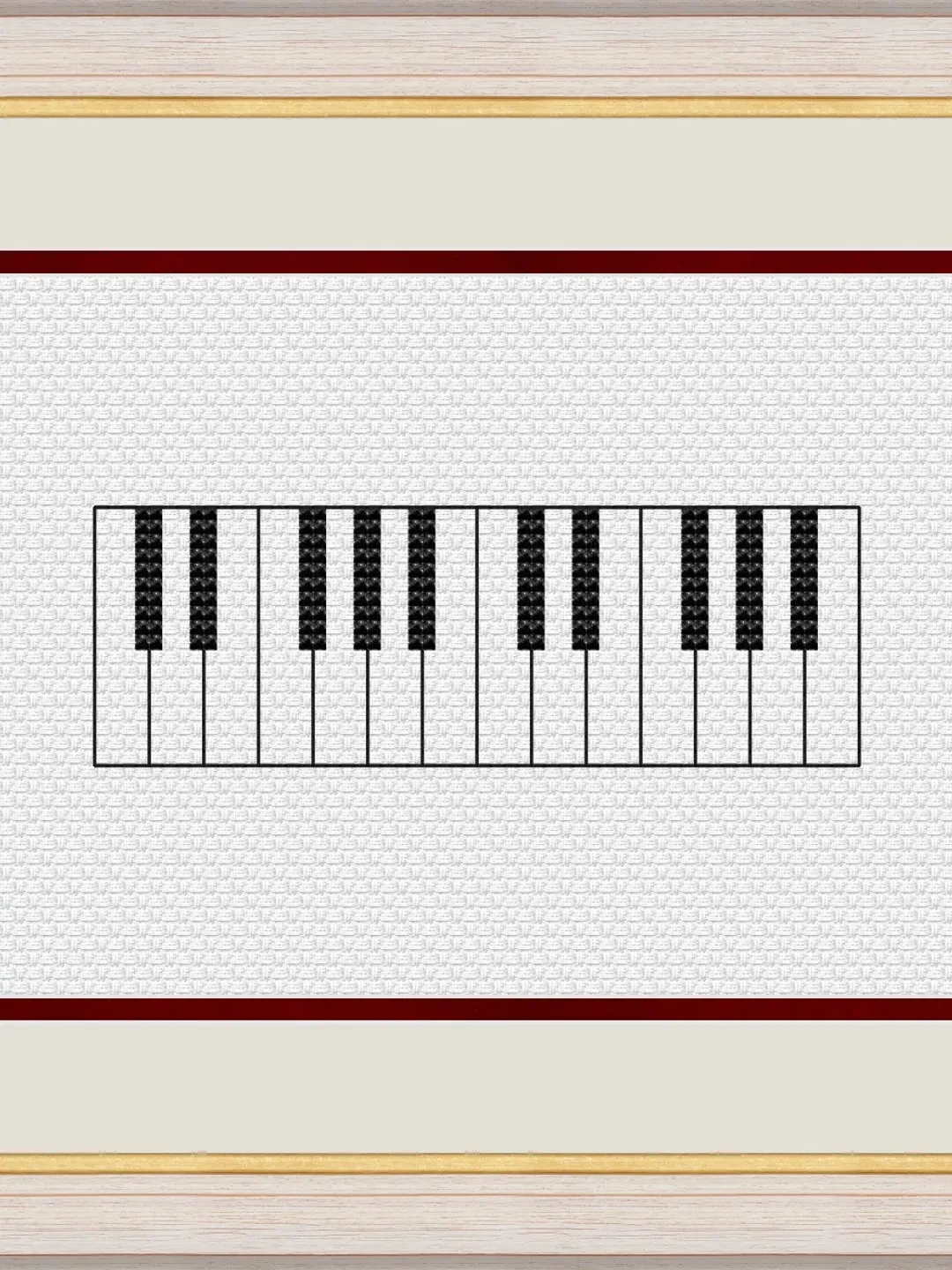 Keyboard Cross Stitch Pattern, Modern Xstitch, Music Cross Stitch, Easy ...