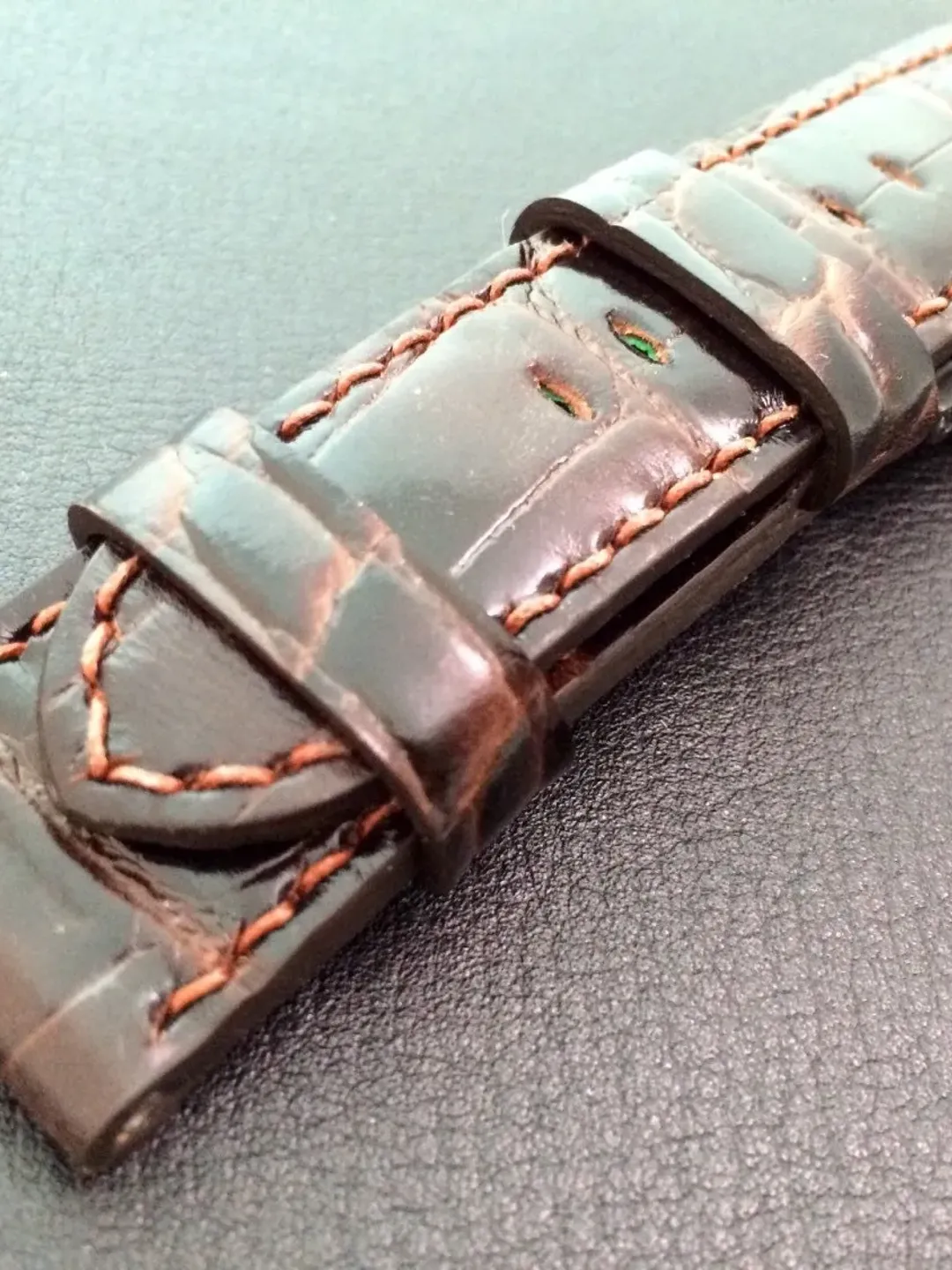 Real leather watch strap in special pattern for 24mm lug width Watch ...