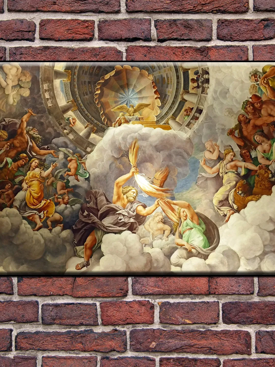 Zeus & Hera , Greek Mythology Print on Canvas , Floating Frame Option ...