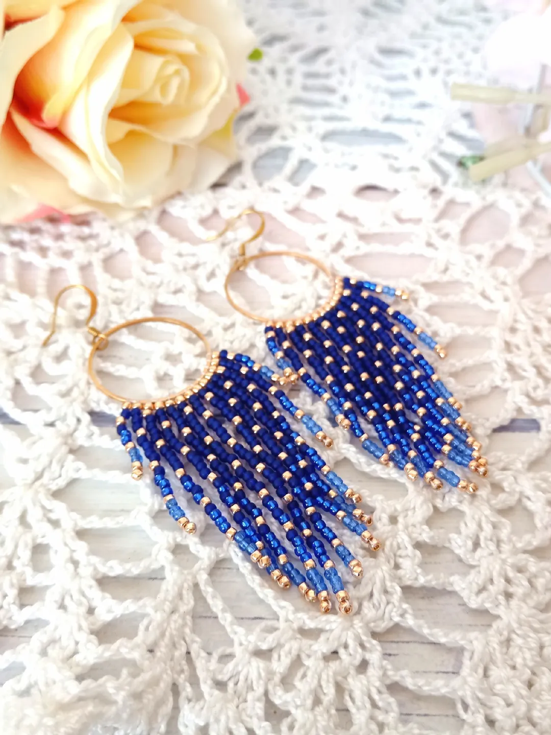 PDF tutorial Beaded Butterfly earrings Peyote and herringbone stitches ...
