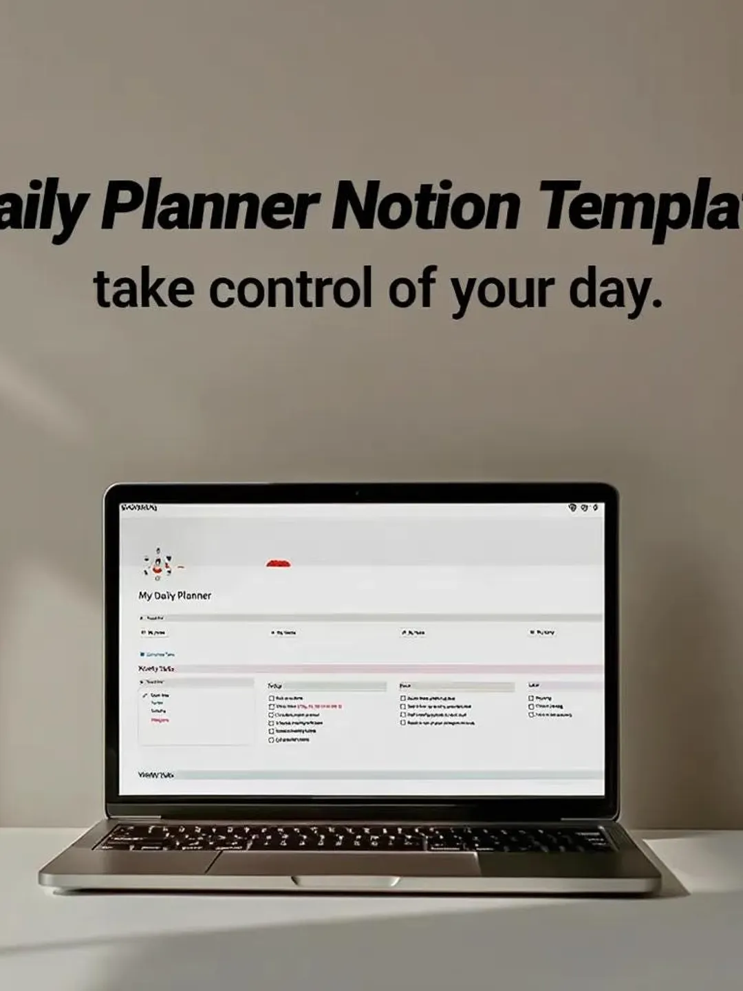 Daily Planner Notion Template | Productivity & Time Management ...