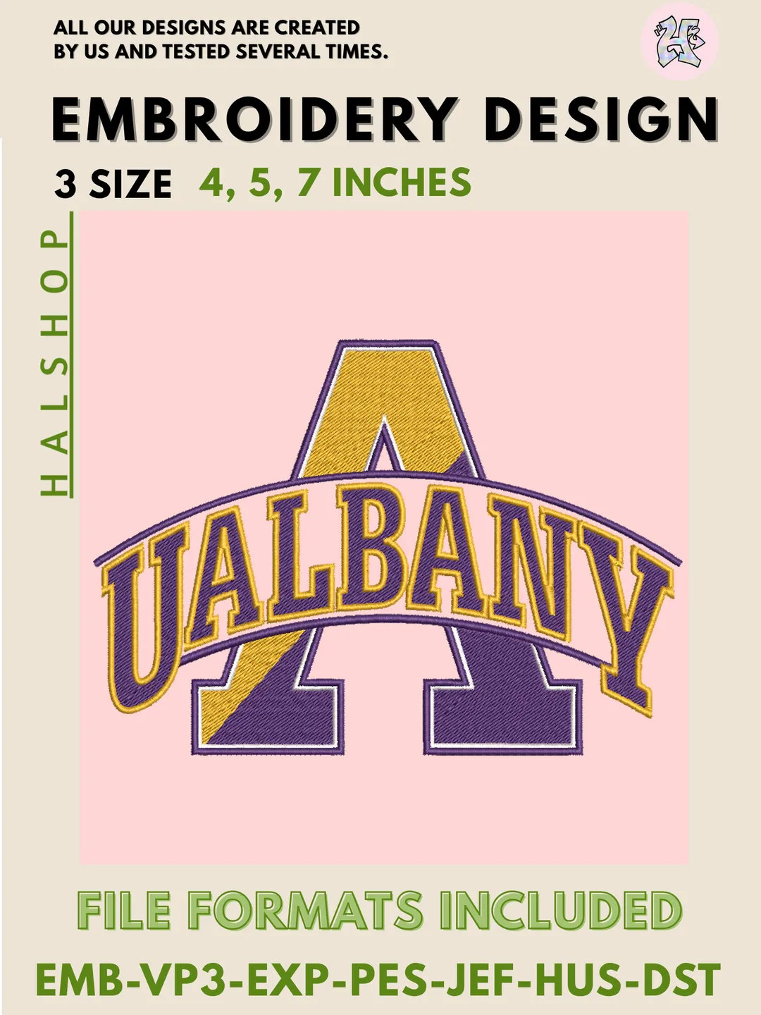 NCAA UAlbany Great Danes Embroidery File – College Team Logo Machine ...