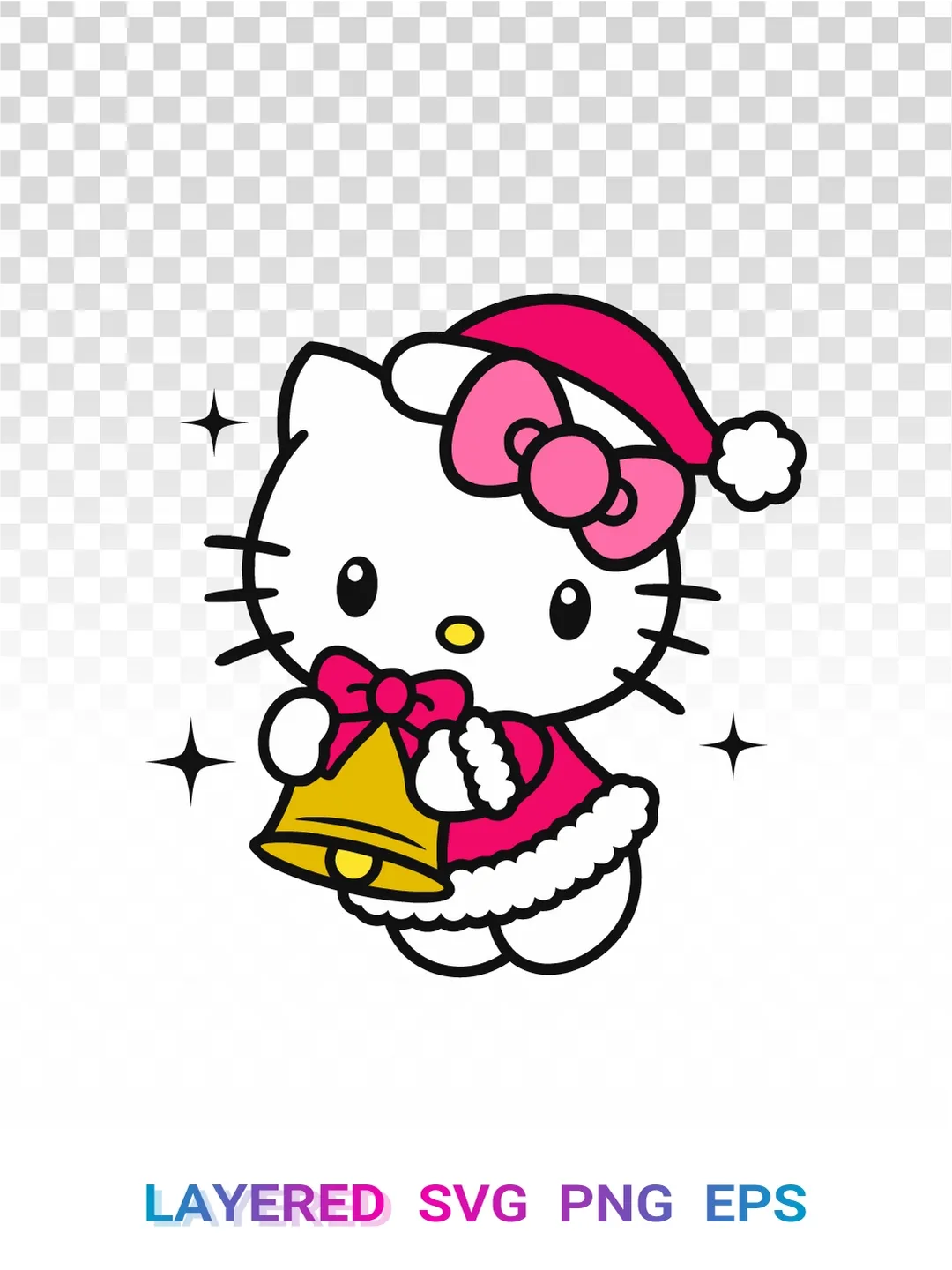 🍭 Hello Kitty Christmas PNG, Candy Cane SVG Sanrio Holiday