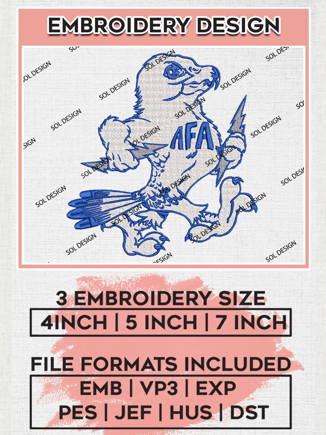 Air Force Falcons NCAA College Football Team Mascot Logo embroidery ...