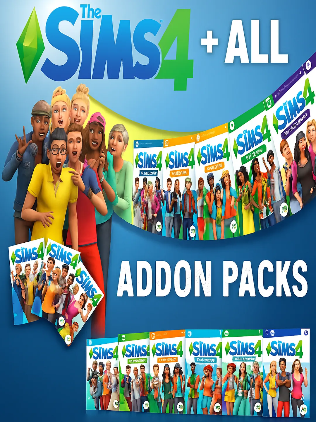 The Sims 4 with All 90+ Expansion Packs & DLC PC/Mac Instant Delivery ...
