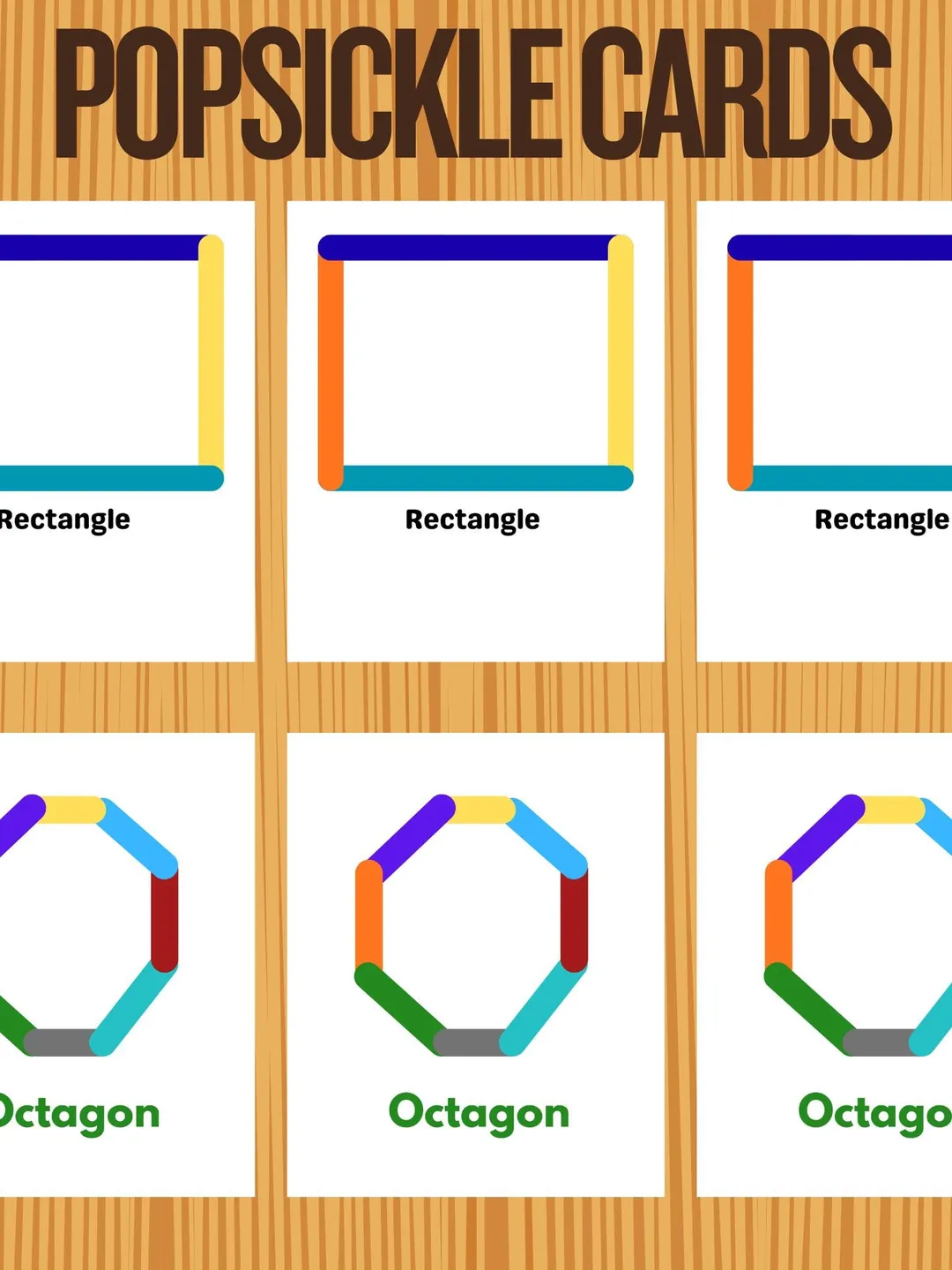 Printable Popsicle Stick Shapes Activity | Montessori-Inspired Toddler ...