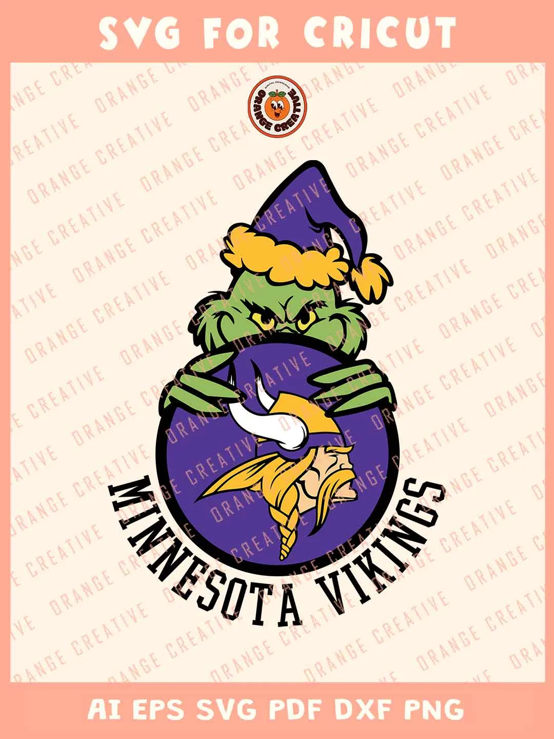 NFL Minnesota Vikings Team x Grinch Holding Ornament Svg Files, Grinch ...