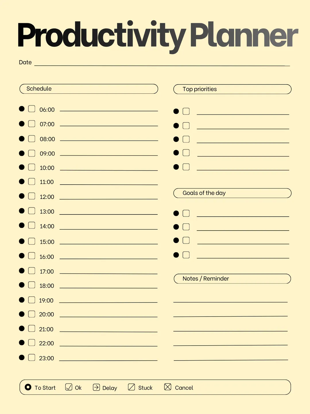 ADHD Productivity Planner Printable Bundle, Daily Weekly Planner, Habit ...